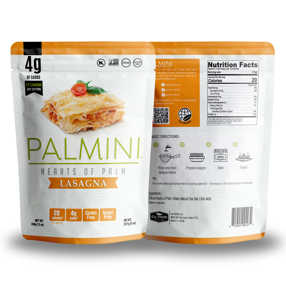 Palmini Lasagna Low Carb Pasta | 4g of Carbs | As Seen On Shark Tank ...