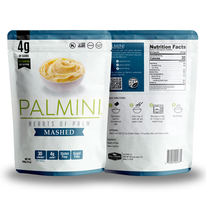 Palmini Mashed | 4g of Carbs | As Seen On Shark Tank | 1 Unit Pouch (12 ...