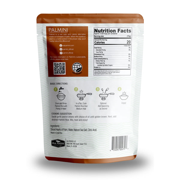 Palmini Rice Low Carb Pasta | 4g of Carbs | As Seen On Shark Tank | 1 ...